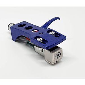 Cartridge, conical Stylus, needle with mounting bolts and Blue Headshell for Technics SL-1200, SL-1210, SL-1600, SL-1610, SL-1700, SL-235, SL-23A