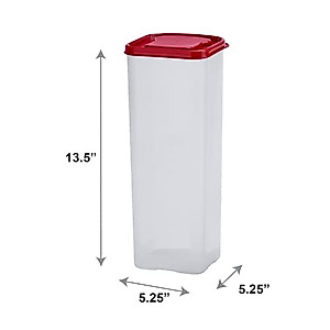Buddeez Bread Buddy Bread Box – Fresh Bread Storage Container, Plastic Sandwich Bread Dispenser, Red Lid, Pack of 1