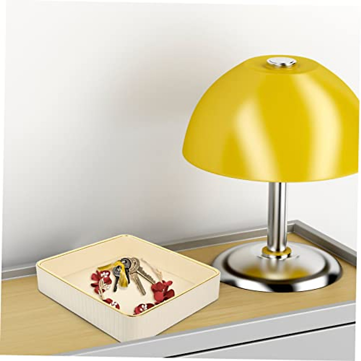 BESTOYARD 3pcs Leather Storage Tray Jewelry Dish Tray Luxury Decor Ring Display Holder Perfume Organizer Ring Dish Faux Leather Tray Jewelry Display Plate Storage Plate Jewelry Display Tray