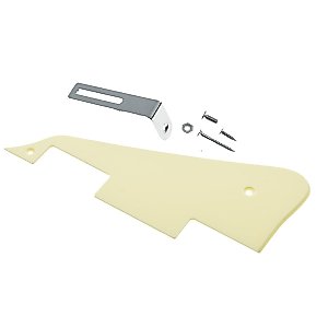 KAISH Single Cream 1 Ply LP Guitar Pickguard with Chrome Bracket for Epi Les Paul