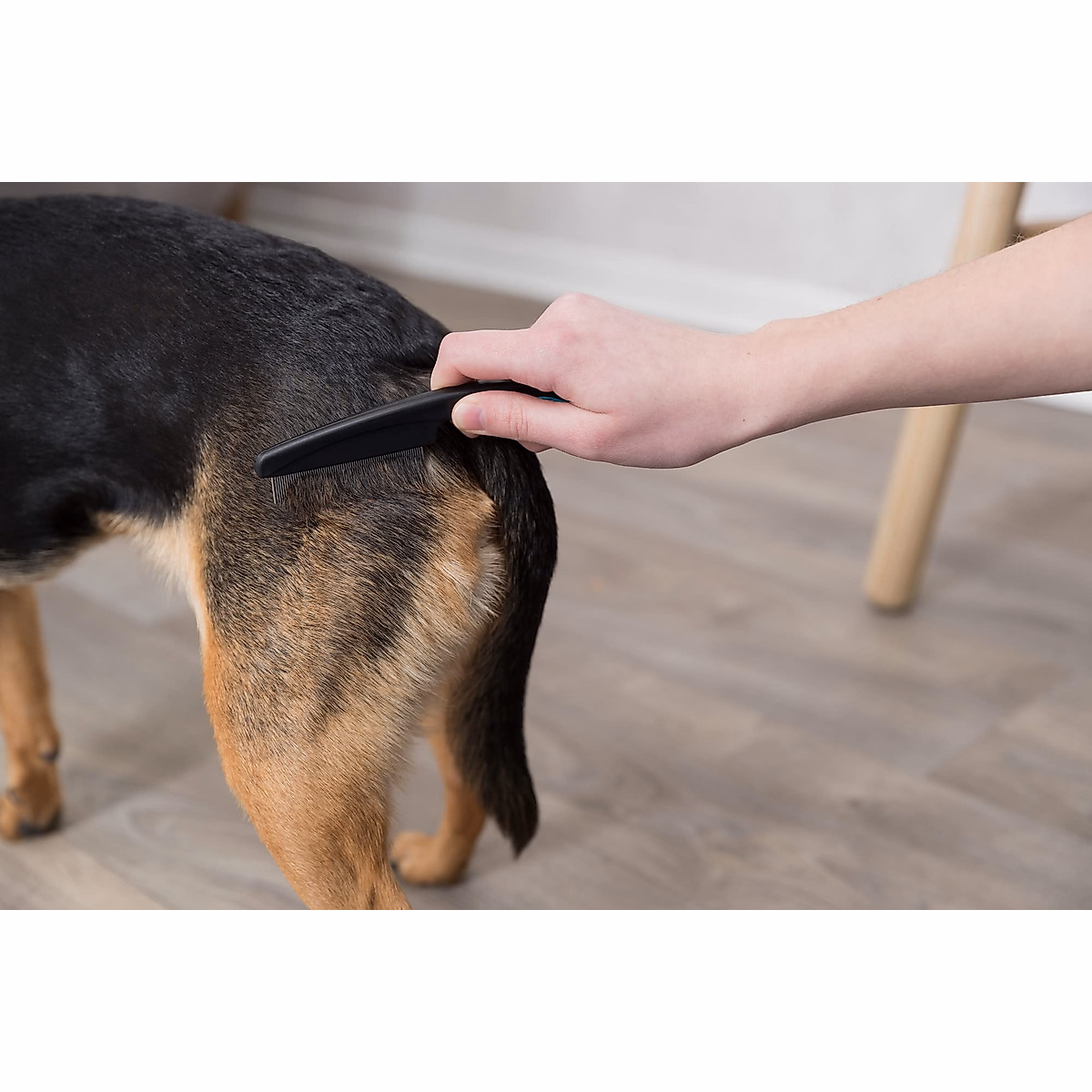 TRIXIE Pet Grooming Flea Comb for Cats, Dogs, and Small Animals, 6" (15cm)