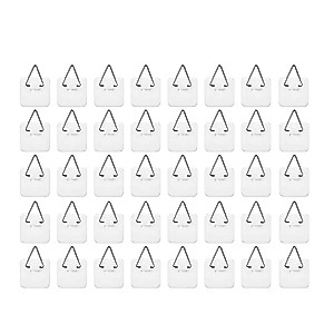 REBABA 40 Pieces Invisible Adhesive Plate Hanger Vertical Plate Holders for Wall Art Decor Supplies, 0.86/0.98/1.25 Inch(Large Square)