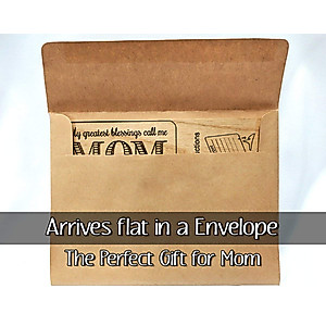 Unique Mom Greeting Card Personalized Mothers Day Gift Mom Card for Birthday Christmas Mother of the Bride Thank You Cards Handmade Display Alder Wood Card (Mom)