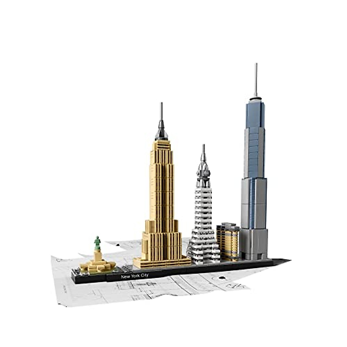 LEGO Architecture New York City 21028, Build It Yourself New York Skyline Model Kit for Adults and Kids (598 Pieces),Multicolor