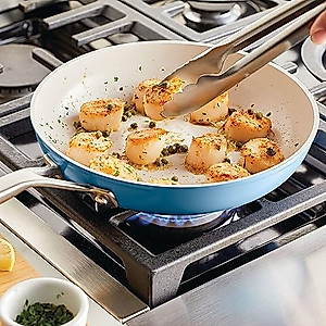 KitchenAid Hard Anodized Ceramic Nonstick Frying Pan/Skillet, 10 Inch, Blue Velvet