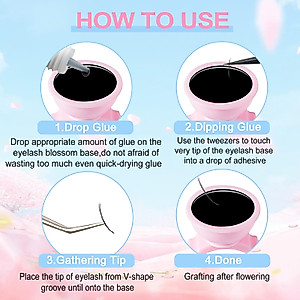 NXJ INFILILA Glue Rings, 300PCS Glue Rings for Eyelash Extensions, Disposable Lash Glue Rings Cup for Eyelash Extension Supplies, Lash Glue Holder Pigment Rings for Lash Supplies