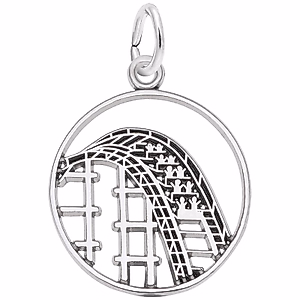 Rembrandt Charms Roller Coaster Charm, Sterling Silver