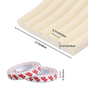 KOOLDOO Baby Proofing Edge Guards Padding, 12.5ft Extra Wide Edge Protectors with Adhesive 3M Tapes for Table, Desk(Beige)