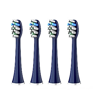 ZAIXIA 4pcs Replacement Brush Heads Compatible for Mornwell T25 Sonic Electric Toothbrush Hilarity (Color : Blue)