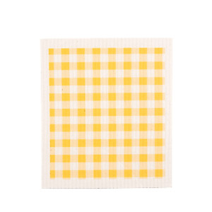 KAF Home Clean It Mixed Swedish Dish Cloths - Set of 4, Reusable, Absorbent Cellulose Sponge Towels for Kitchen, Cleaning Counters, and Washing Dishes (All Over Lemon)