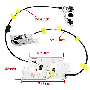 Rear Door Lock Latch with Cable Assembly Left Driver Side for 2004-2008 Ford F-150 Extended Cab Pickup Upper and Lower Locking Latches Assembly 6l3Z18264A01B 8L3Z18264A01B