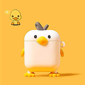 Cute AirPods Case Cover Cartoon Funny Silicone Airpods Case Cute Chick Shape Cover for Airpods 1 2