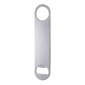 OGGI Bar Blade Bottle Opener Stainless Steel, Bartender Bottle Opener, Solid Bottle Cap Opener, Heavy Duty Beer Opener, 7" / 18cm