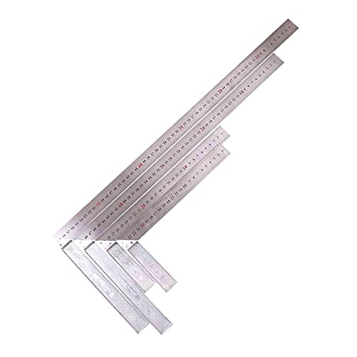 Framing Tools 4 Sizes Metal Steel Engineers Try Square Set Wood Measuring Right Angle Ruler 90 Degrees Measurement Instruments Tool (Color : B)