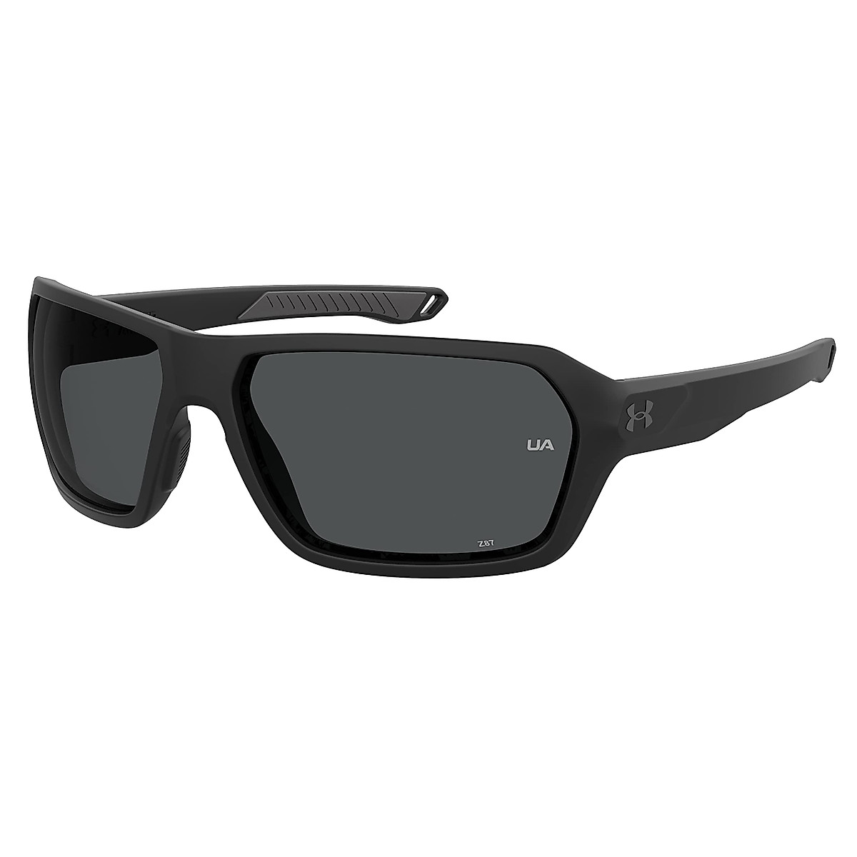 UA Recon Square Sunglasses, Matte Black Frame w/ Gray Lenses (1374555)