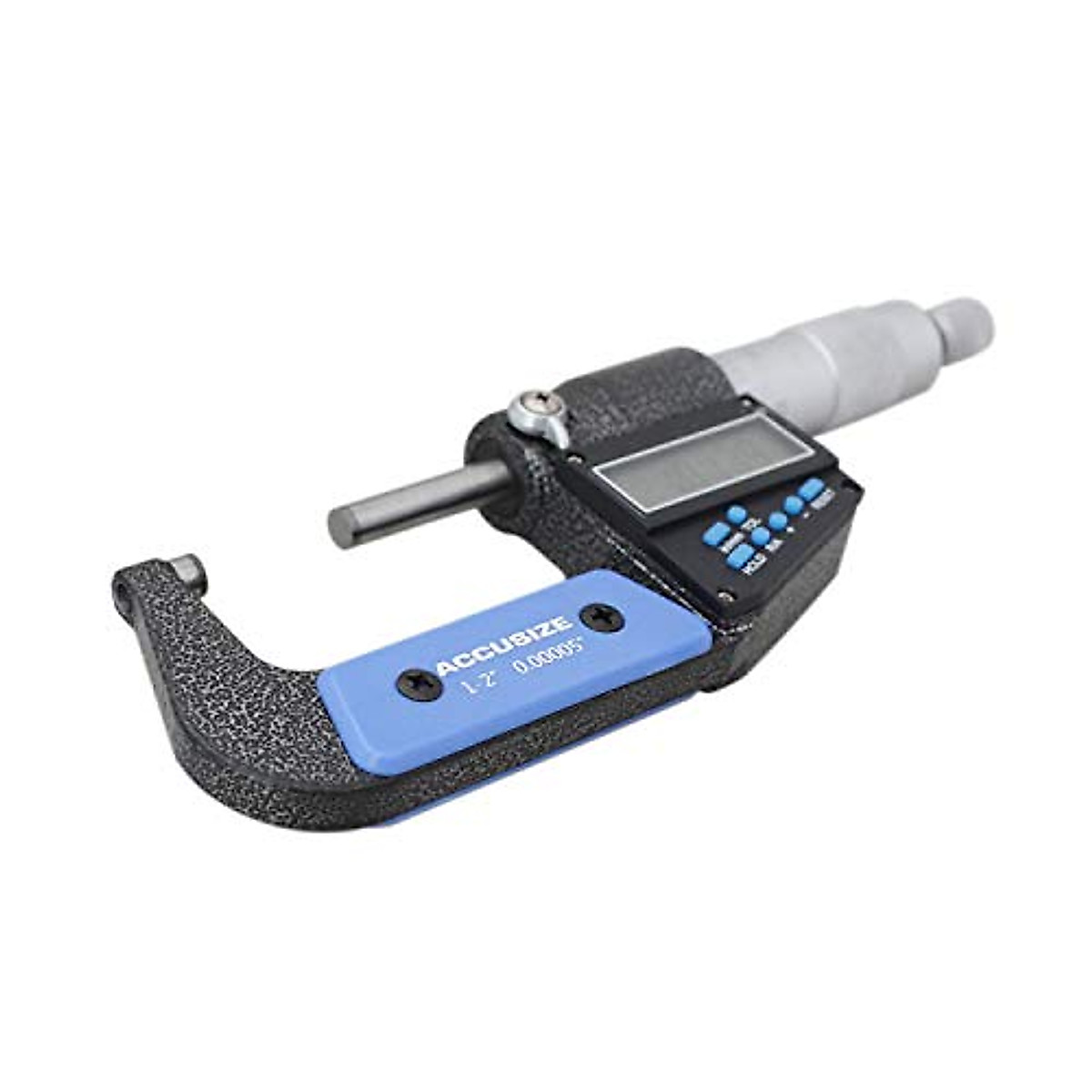 Accusize Industrial Tools 1-2''/25-50 mm by 0.00005''/0.001 mm 7-Key Electronic Digital Micrometer, Water Proof, Ac21-2022