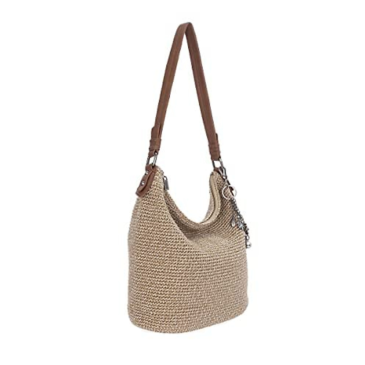 The Sak Sequoia Hobo Bag in Hand-Crochet, Soft & Slouchy Silhouette, Timeless & Elevated Design, Bamboo Static II