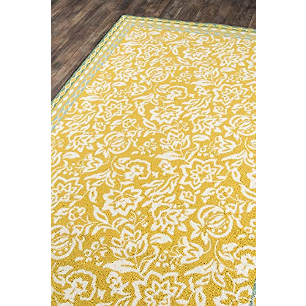Madcap Cottage Under A Loggia Rokeby Road Area, Indoor Outdoor Rug, Yellow, 8' X 10'