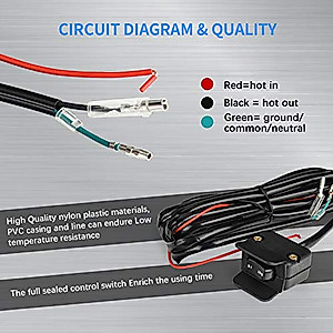 MaySpare 12V Winch Rocker Thumb Switch with Mounting Bracket for ATV UTV Handlebar Control Line Kit