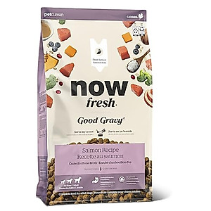 Now Fresh Good Gravy, Bone Broth Coated Kibble, Dry Dog Food, Salmon Adult Recipe with Grains, All Breed Size, 22 lb Bag