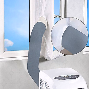 ikasus Insulated Hose Cover for Portable Air Conditioners Universal Fit Both 5 inch and 5.9 inch Diameter Exhaust Duct Vent Hose Cover Air Conditioner Energy Saving Dust Hose Protective Cover Gray