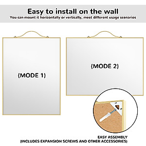 Small Dry Erase Board, Magnet Board for Wall, 16" X 12" Portable Aluminum Frame Mini Whiteboard, Magnetic Dry Erase Board with Holder, to Do List White Board for Office, Home, Kitchen, School