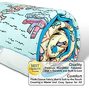 JUST FUNKY Waldo Collectibles | Where’s Waldo On The Beach Fleece Throw Blanket | 45” x 60”