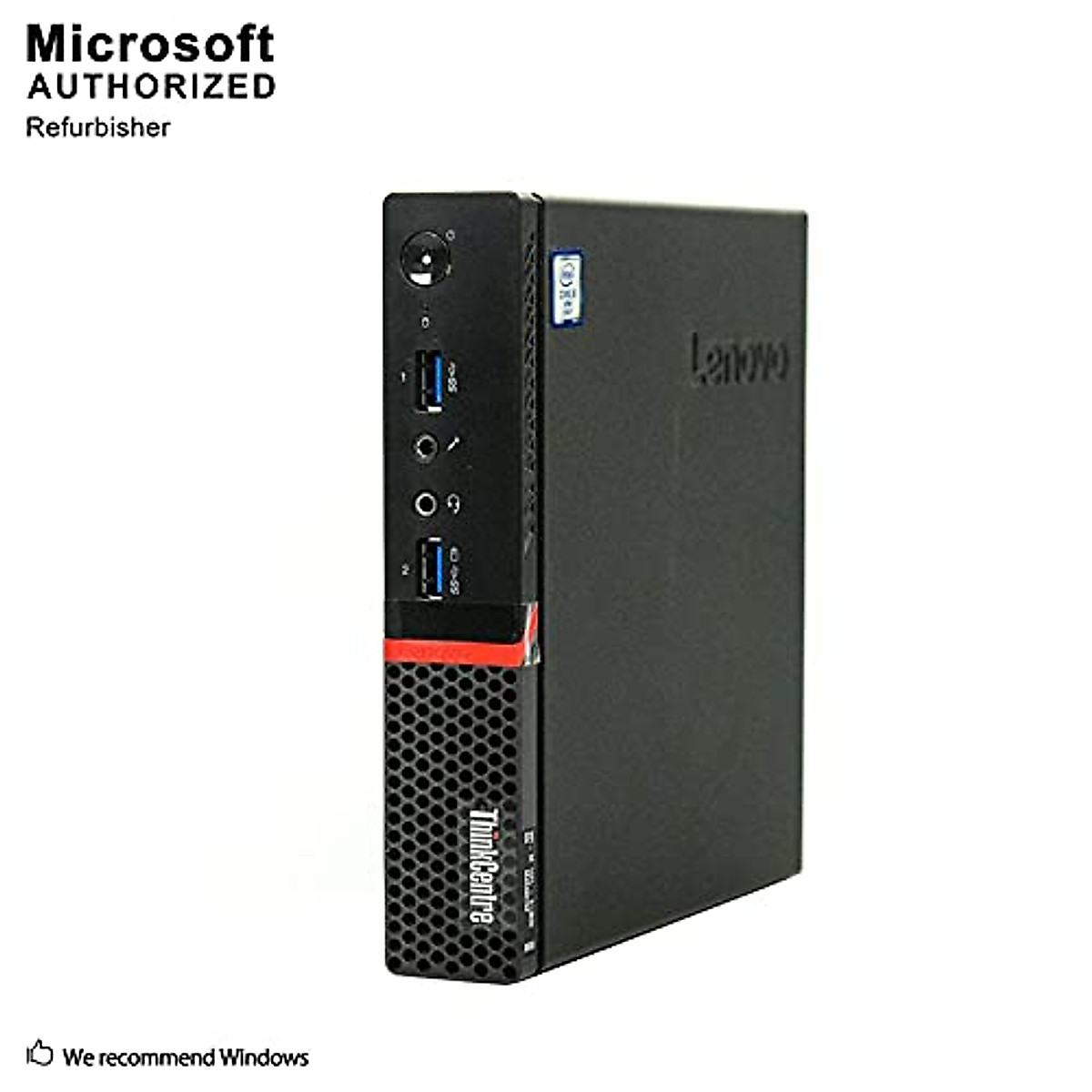 lenovo ThinkCentre M900 Tiny Desktop Micro Tower PC (Intel Core i5-6500T, 8 GB Ram, 256 GB SSD, USB 3.0, WiFi) Windows 10 Pro (Renewed)