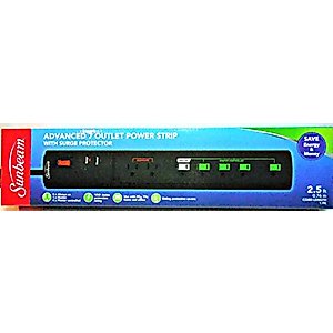 Sunbeam Advance 7 Outlet Power Strips with Surge Protector