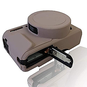 Yisau Case for G7X Mark II Removable Lens Cover, Silicone Cover Rubber Soft Camera Canon PowerShot (Lightgrey)