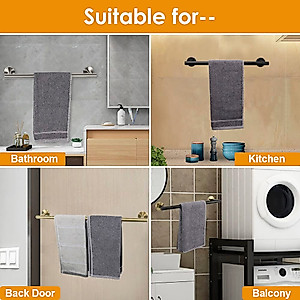 TocTen Bath Towel Bar - Thicken SUS304 Stainless Steel Bathroom Towel Holder, Towel Rod for Bathroom Heavy Duty Wall Mounted Towel Rack Hanger (24IN, Brushed Nickel)