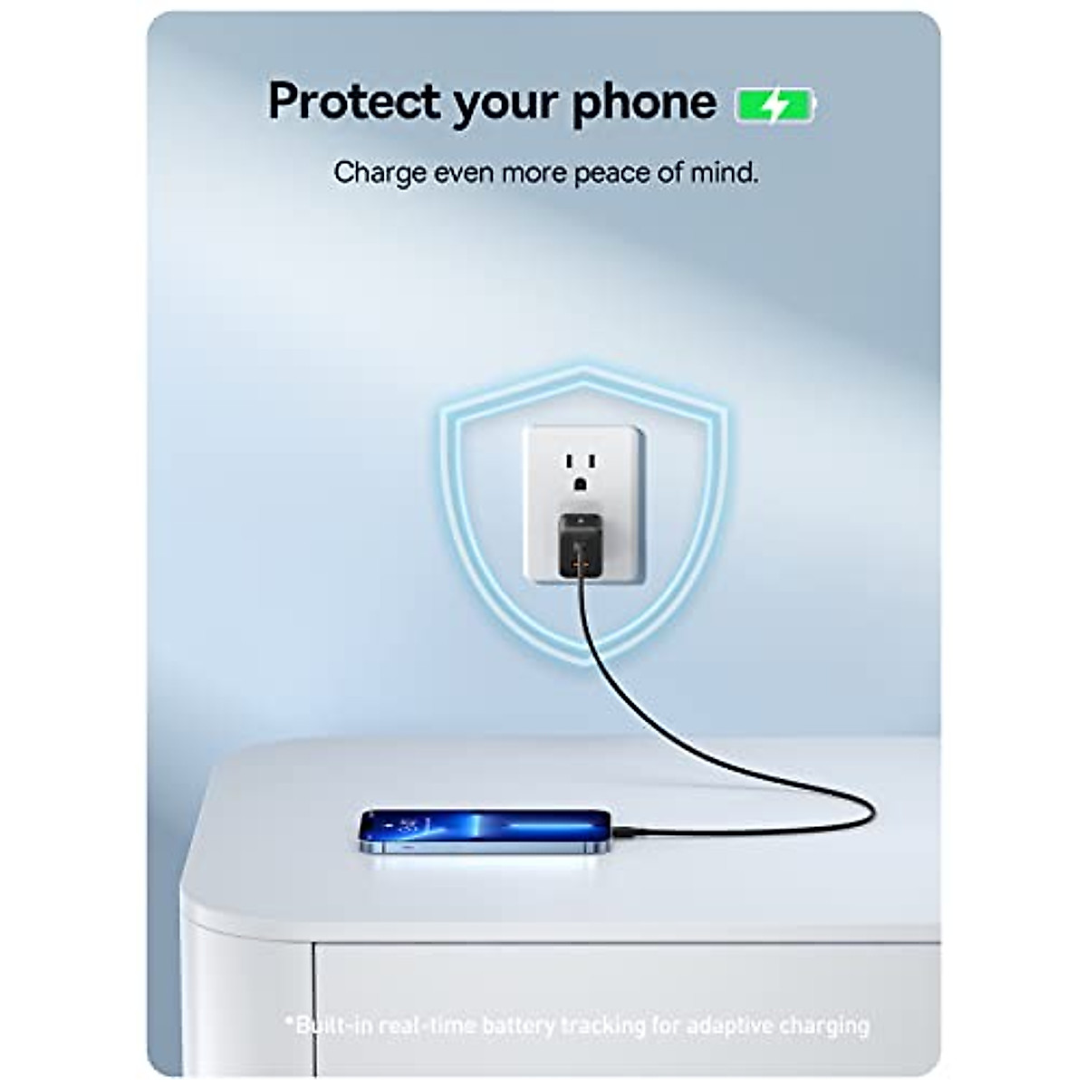 USB C Charger, Baseus 30W Dual Port USB C Charger Block, Fast Compact PD Charger with Foldable Plug for iPad Pro/Air/Mini, iPhone 14/14 Pro/14 Pro Max/13 Pro/12/SE/11/XR/XS, Samsung, Pixel 6, Black