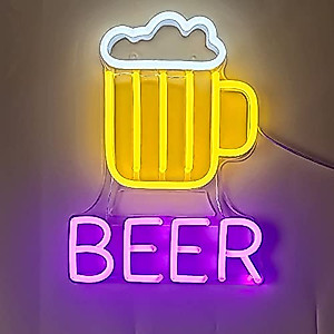 Miller Lite Neon Light Sign Lighted Beer Signs LED Neon Signs Beer Bar Pub Recreation LED Neon Lights Art Wall Decorative Sign 12v power adapter included