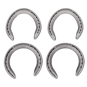 Horseshoe, 4pcs Aluminum Alloy Horse Shoes Horse Riding Equestrian Tools, for Horses That Have More Exercise or Work(13cm)