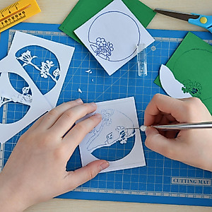 HARFINGTON 100pcs Exacto Knife Blades #4 Hobby Knife Replacement Blades Spare Precision Exacto Blades Hobby Knife Blade Refills for DIY, Art, Cutting, Carving, Scrapbooking, Stencil