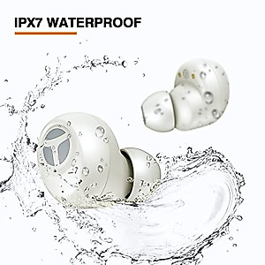 TRANYA T10 Pro Wireless Earbuds Bluetooth 5.3, 12mm Driver with Premium Deep Bass, Wireless Charging, IPX7 Waterproof, Low-Latency Game Mode in Ear Headphones - White