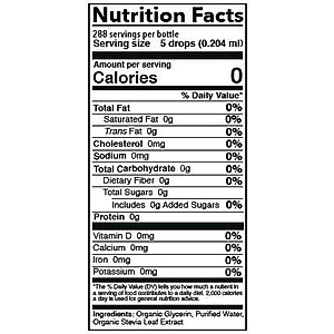 SweetLeaf Organic Sweet Drops- Flavored Stevia Liquid Sweetener, Stevia Extract, Zero Calorie, Gluten Free, Keto Friendly, Non GMO, Natural Flavor, Sugar Alternative- Stevia Clear, 2 Fl Oz (Pack of 1)