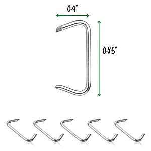 Mr. Pen- Galvanized Hog Rings, 3/4", 420 Pcs, Hog Rings Upholstery, Hog Rings for Furniture Upholstery, Auto Upholstery, Meat & Sausage Casings, Fencing, Animal Pet Cages, Shock Cords