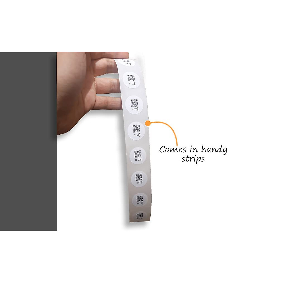 NFC/QR Dual - NFC Tag Sticker with Unique configurable QR Code (50 Pieces)