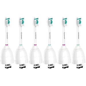 Aoremon Replacement Toothbrush Heads Compatible with Philips sonicare E-Series, 6 Pack Replacement Brush Heads Come with Caps