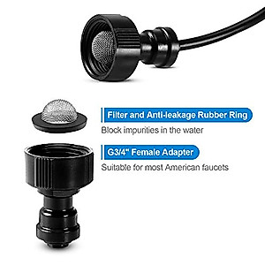 Homasky Misters for Outside Patio, 50 FT Misting System for Cooling Outdoor, Mister System for Outside Patio Producing Water Mist in Backyard, Trampoline, Porch, Deck, Umbrella, Garden