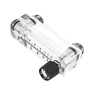 2pcs Acrylic PMMA Adjustable Panel Type Gas Flowmeter 1~10LPM, 1/4' M18*1.5, Panel Gas Meter, for Adjusting Gas