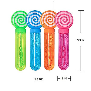 Small Bubbles for Kids 4 Colors Bubble Wand 24 pcs Party Favors Birthday Gift Celebration Toy