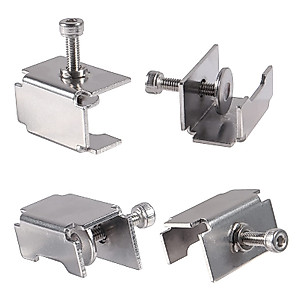 Aokin Adjustable 3D Printer Glass Bed Clips Clamp Compatible with Creality Ender 3/3 Pro, Ender 3S/3X, Ender 3 V2, Ender 5/5 Pro and CR-10/10S 3D Printer Heated Bed Glass Bed Platform, 4 Pcs