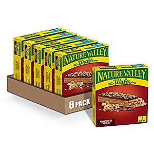 Nature Valley Wafer Bars, Peanut Butter Chocolate, 5 Bars, 6.5 OZ (Pack of 6)
