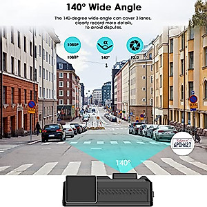 Accfly Dash Cam Smart Dash Camera for Cars Super Night Vision Dashcam for Cars,WDR, and Super Capacitor, 24hr Parking Mode, Motion Detection,140° Wide-Angle, G-Sensor, Loop Recording (Black)