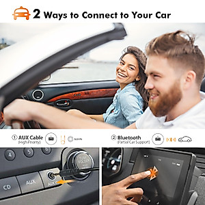 HOTT CD Player Portable with Bluetooth, Portable CD Player, CD-R,MP3 USB Rechargeable Walkman CD Player with Headphones and AUX Cable for Car Travel, Discman CD Player with Shockproof （CD711T）