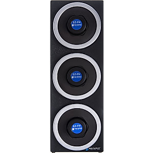 San Jamar Ez-Fit Cup Dispenser Cabinet with 3 Tiers for Restaurants, Dining Halls, and Fast Food, Plastic, 22.375 x 7.75 x 23.75 Inches, Silver