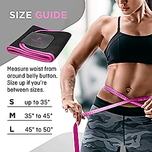 Perfotek Waist Trimmer Belt for Women Waist Trainer Sauna Belt Tummy Toner Low Back and Lumbar Support with Sauna Suit Effect (Large Pink)