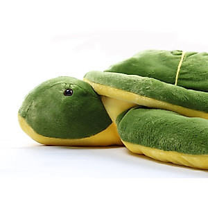 DOLDOA 33" Soft Big Sea Turtle Stuffed Animal, Turtle Plush Pillow for Birthday, Valentine, Christmas, Sea Turtle Toys for Kids, Girlfriend